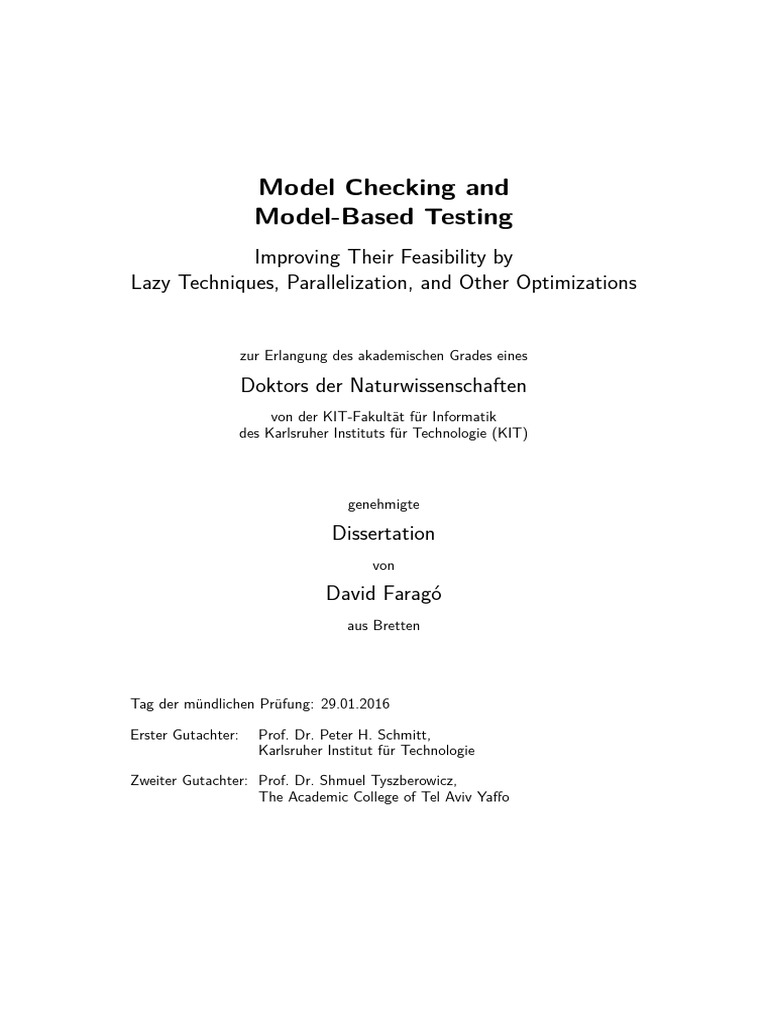 Model Checking and Model-Based Testing | PDF | Computing | Information ...