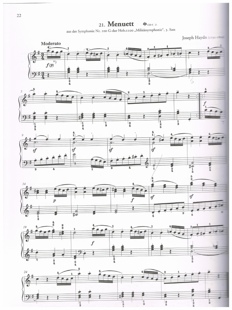 Menuett. Haydn | PDF