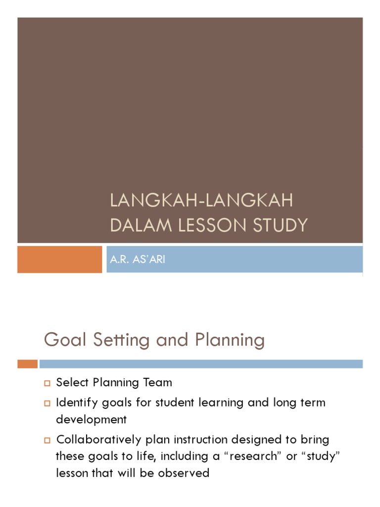 Langkah-Langkah Dalam Lesson Study | PDF