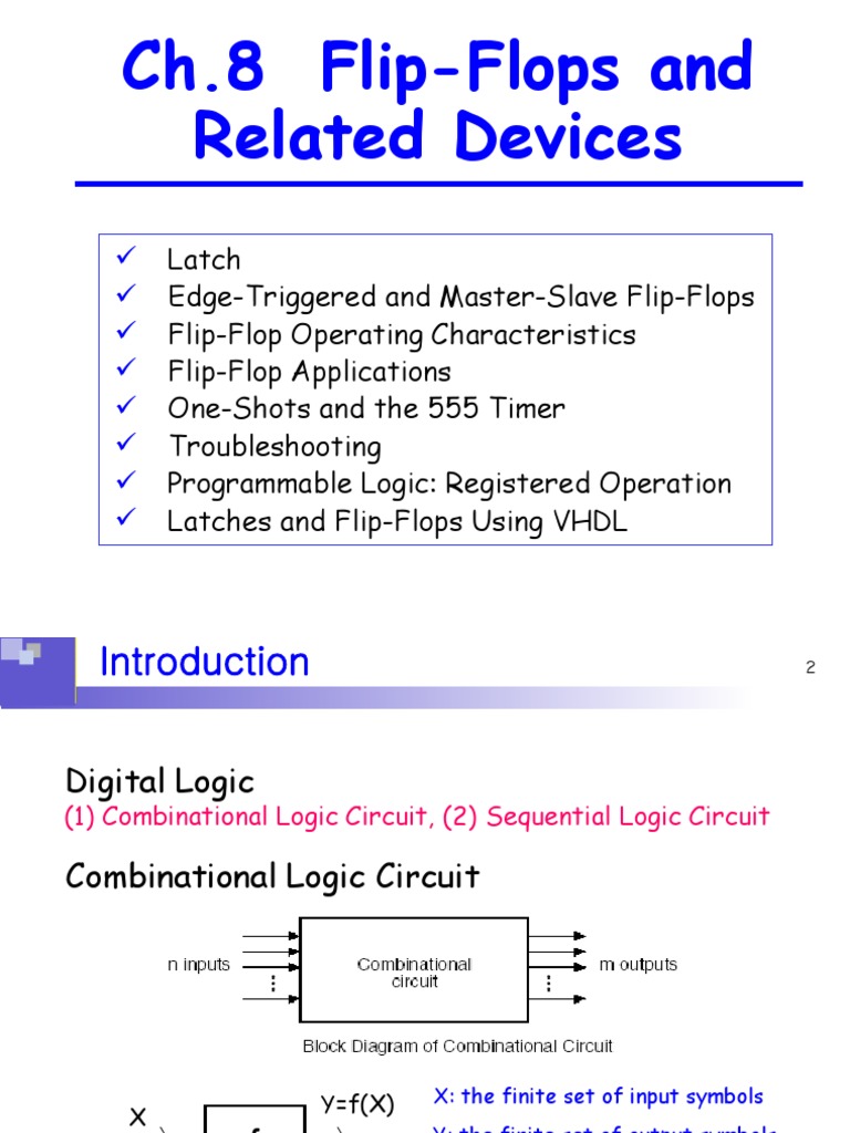 Ch.8 Flip-Flops and Related Devices: Latches, Edge-Triggered FF | PDF ...