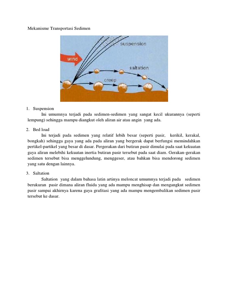 Mekanisme Transportasi Sedimen | PDF