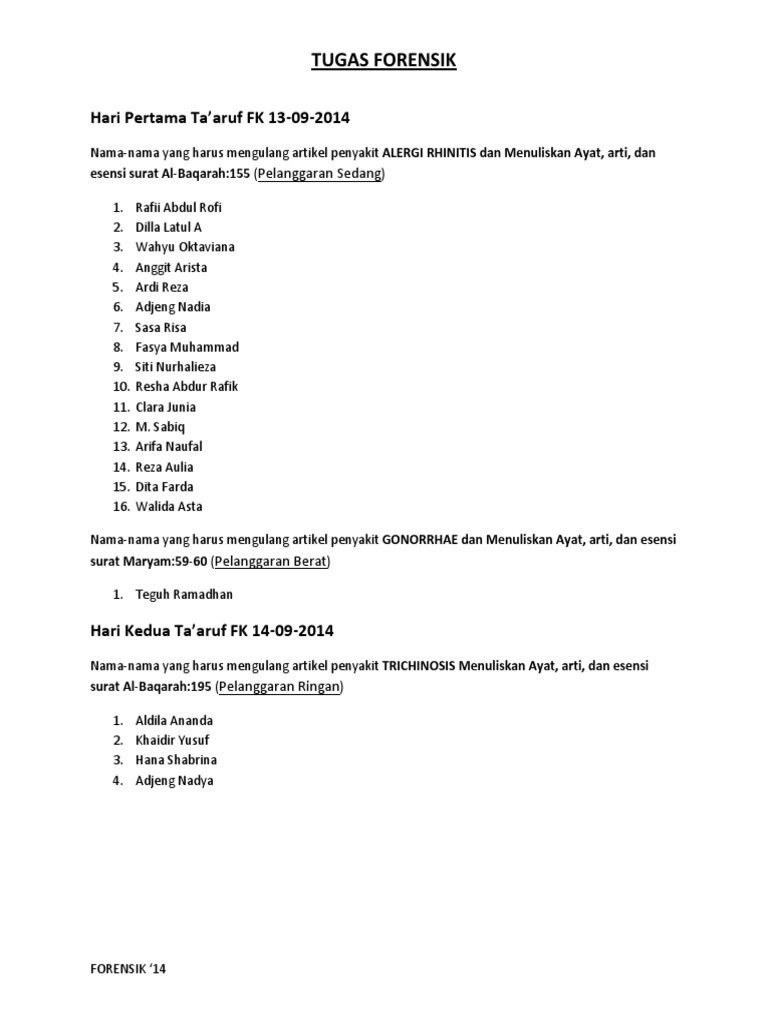 Tugas Forensik | PDF