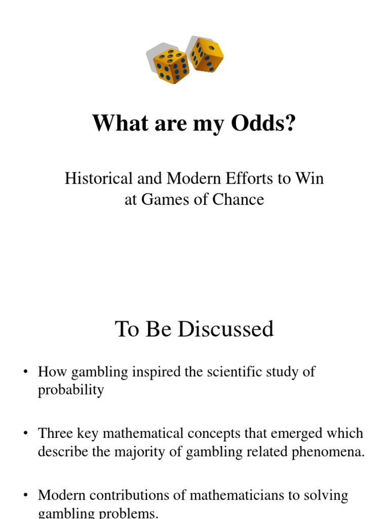 Odds and Probability in Gambling | PDF | Expected Value | Gambling