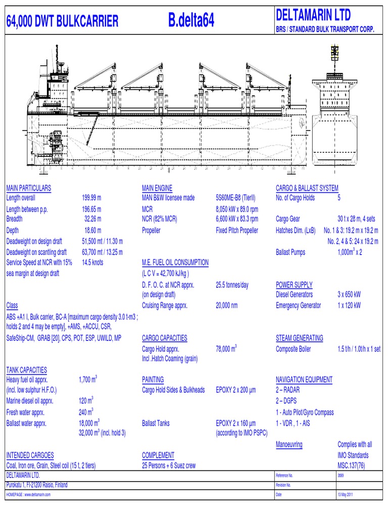 B.delta64 - Spreadsheet 18 May 2011 - BRS Standard Bulk Transport | PDF