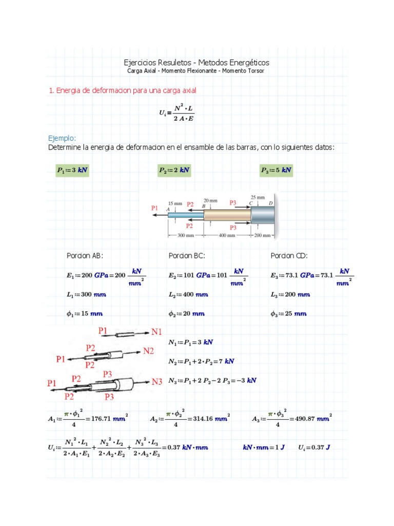 Ejercicios - Energia de Deformación de R.C, Hebbeler | PDF | Formas de energia | Universo físico