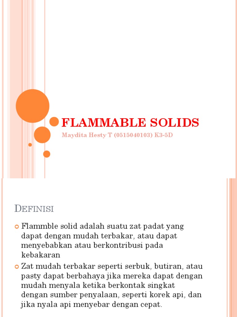 Flammable Solids | PDF