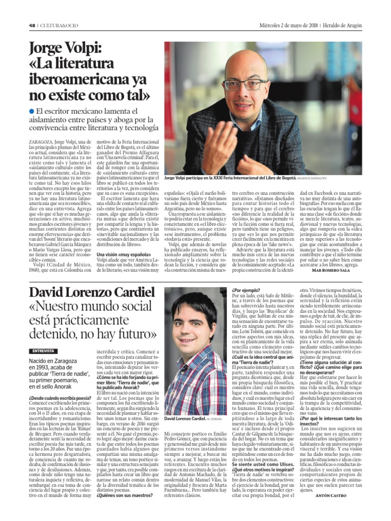 "David Lorenzo Cardiel: Nuestro Mundo Social Está Prácticamente ...