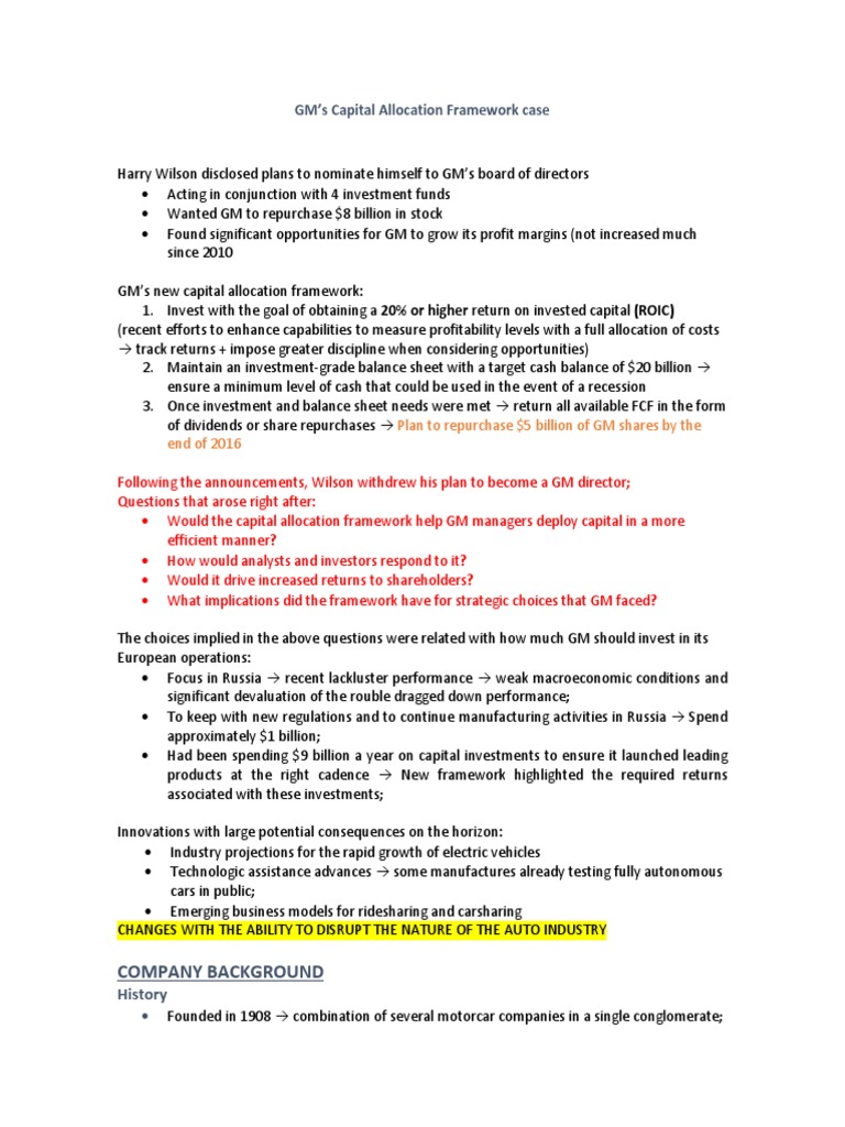 GM notes | General Motors | Chevrolet