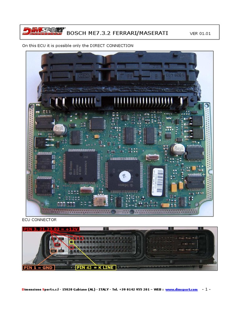 ME7.3.2 ECU Direct Connection Guide | PDF | Technology & Engineering