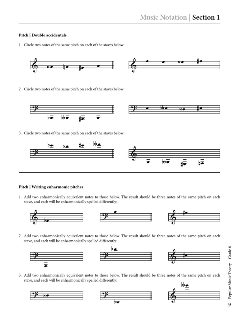 Workbook Theory Grade Six Sample | PDF | Interval (Music) | Minor Scale