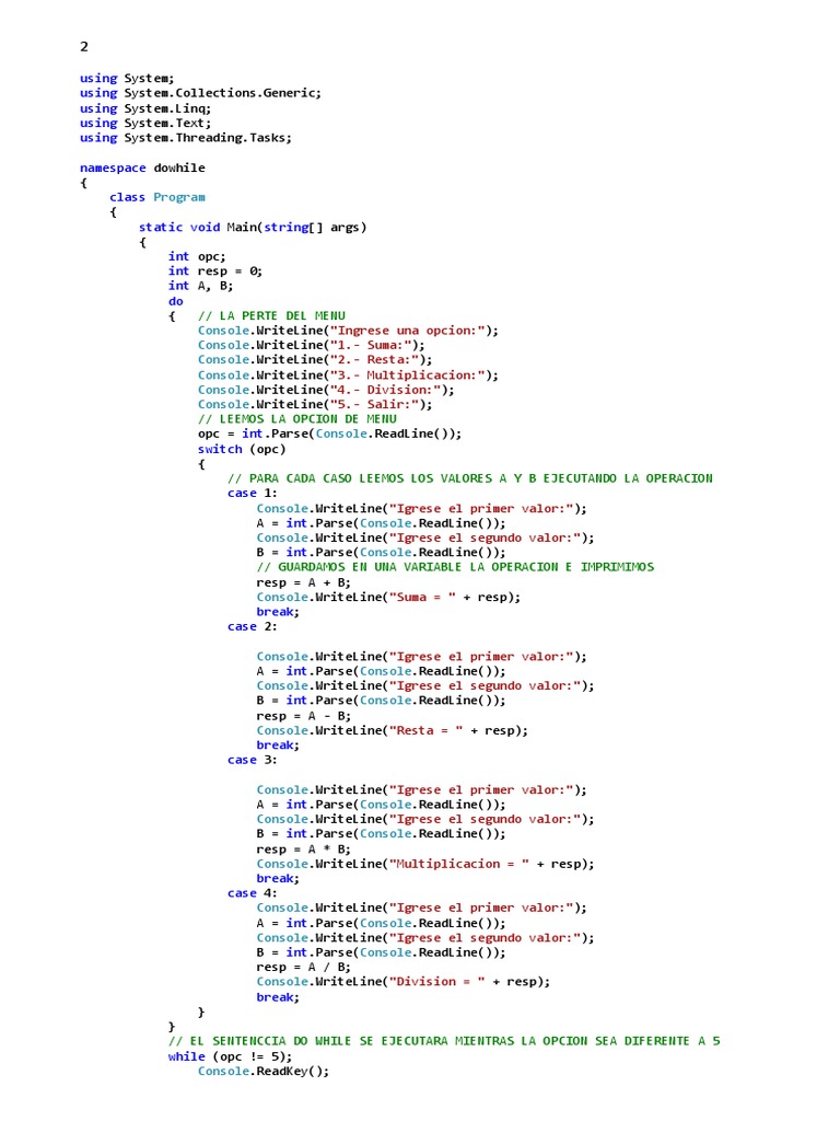 Program: Using Using Using Using Using Namespace Class Static Void String Int Int Int Do ...