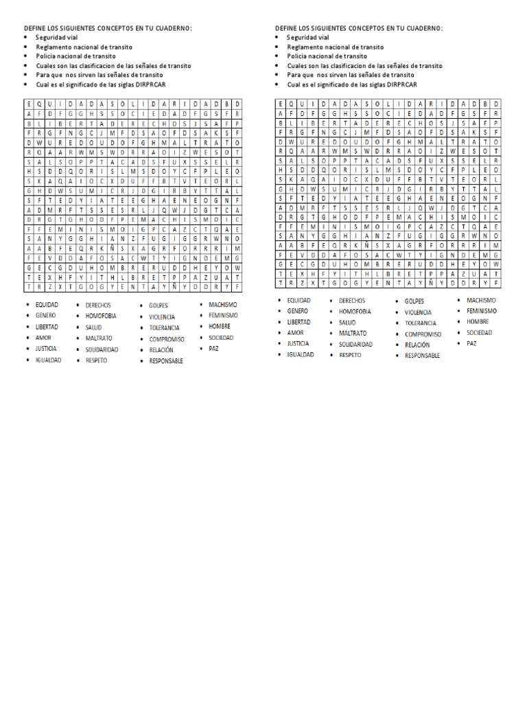 Sopa de Letras Segundo Grado HZG | PDF