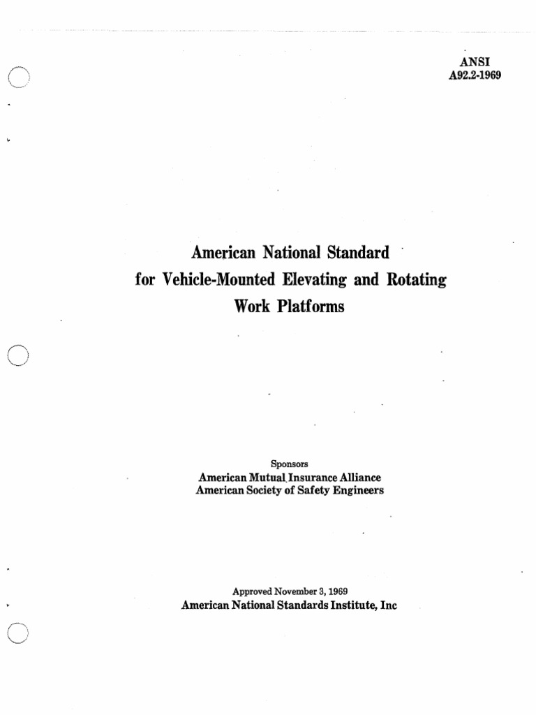 Standard for Vehicle-Mounted Elevating and Rotating Work Platforms ...