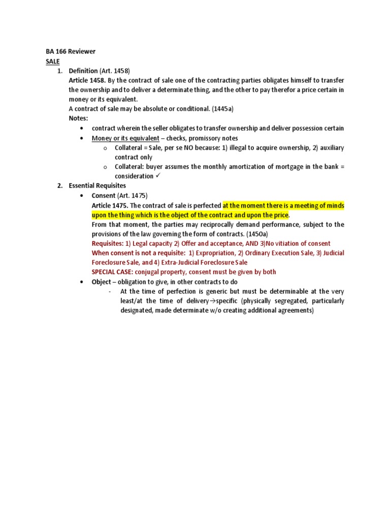 Foreclosure Sale, and 4) Extra-Judicial Foreclosure Sale | PDF