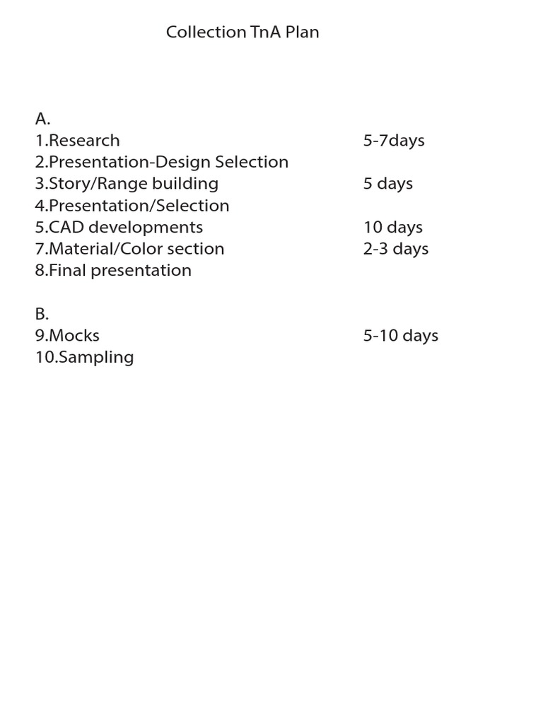 Collection Tna Plan | PDF