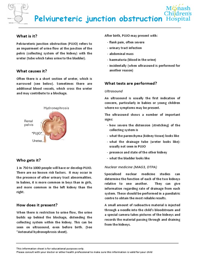 Puj Obstruction | PDF | Medicine | Diseases And Disorders