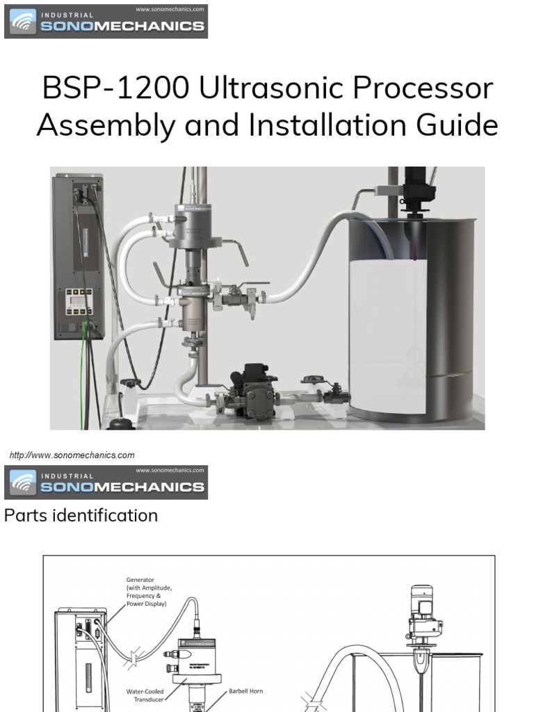 BSP-1200 Assembly and Installation Guide | PDF | Screw | Manufactured Goods