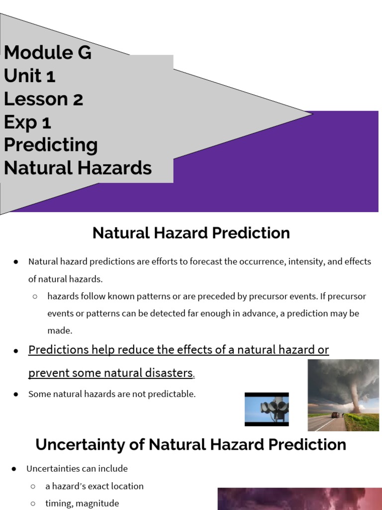 Natural Hazard Prediction Guide | PDF | Science & Mathematics