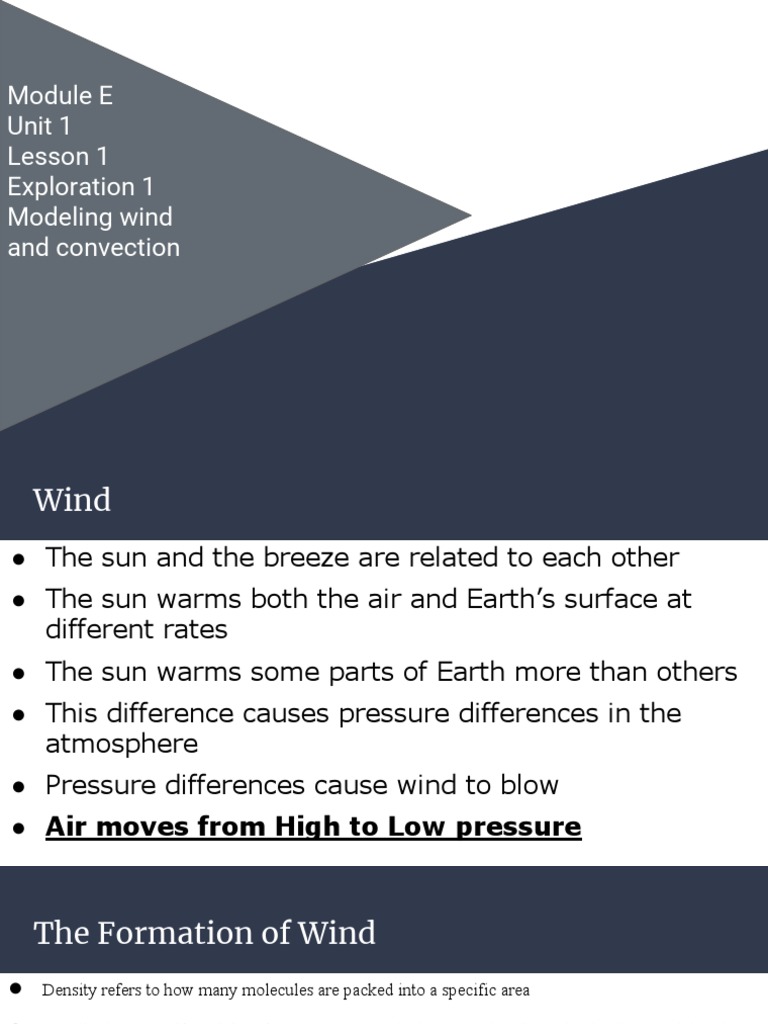 Students Module e Unit 1 Lesson 1 Exploration 1 Modeling Wind and ...