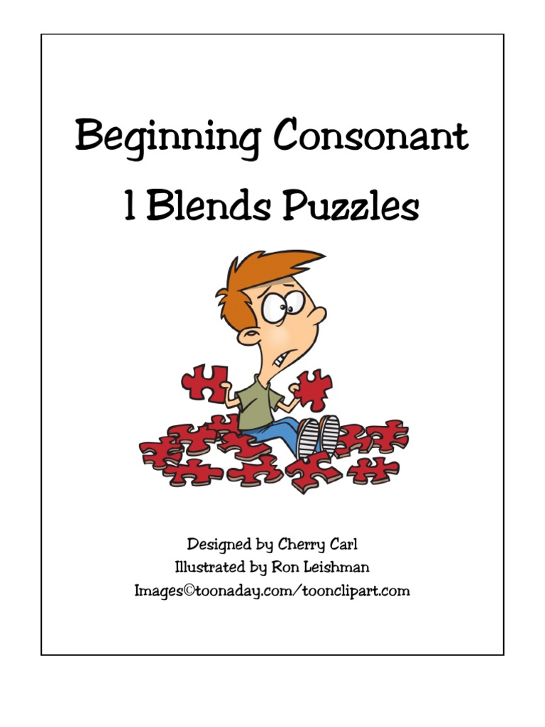 Beginning Consonant L Blends Puzzles | PDF