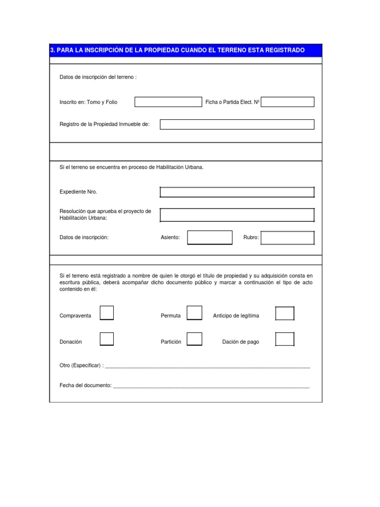 Formulario Registral N 1 Ley 27157 | PDF | Propiedad | Justicia