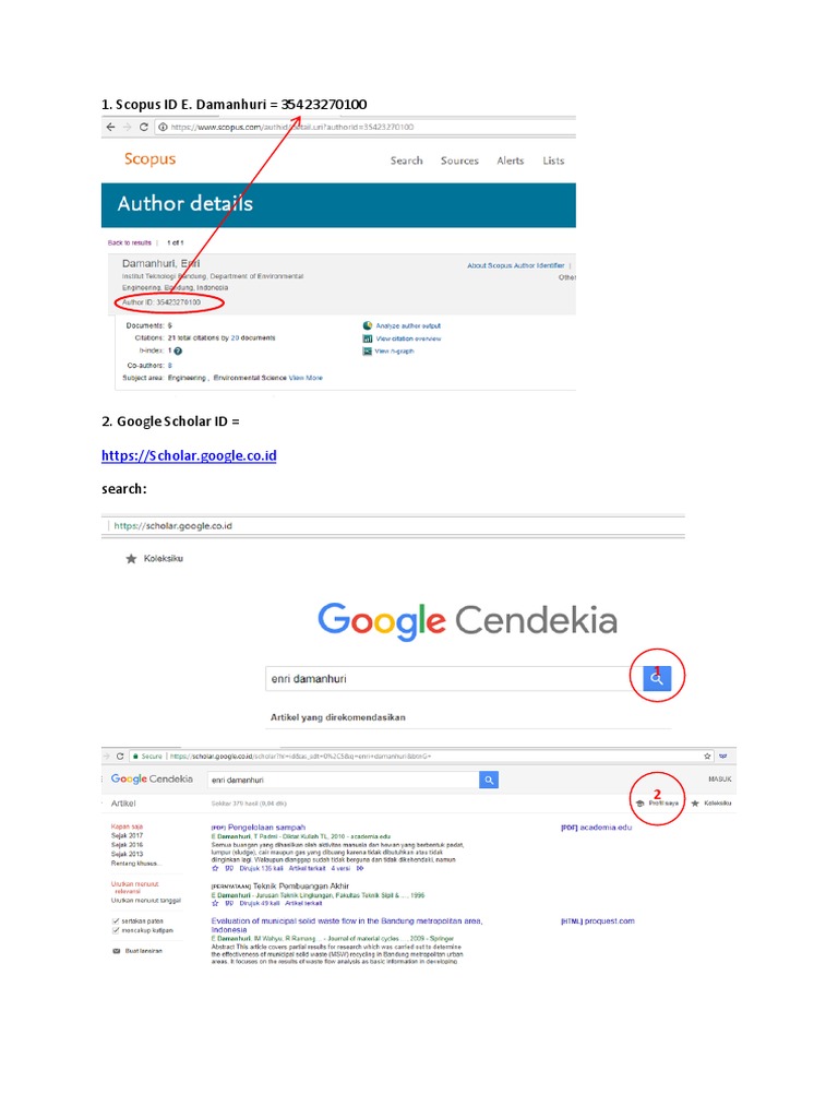 Langkah Login SINTA | PDF
