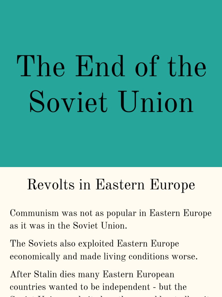 End of The Cold War | PDF | Mikhail Gorbachev | Soviet Union