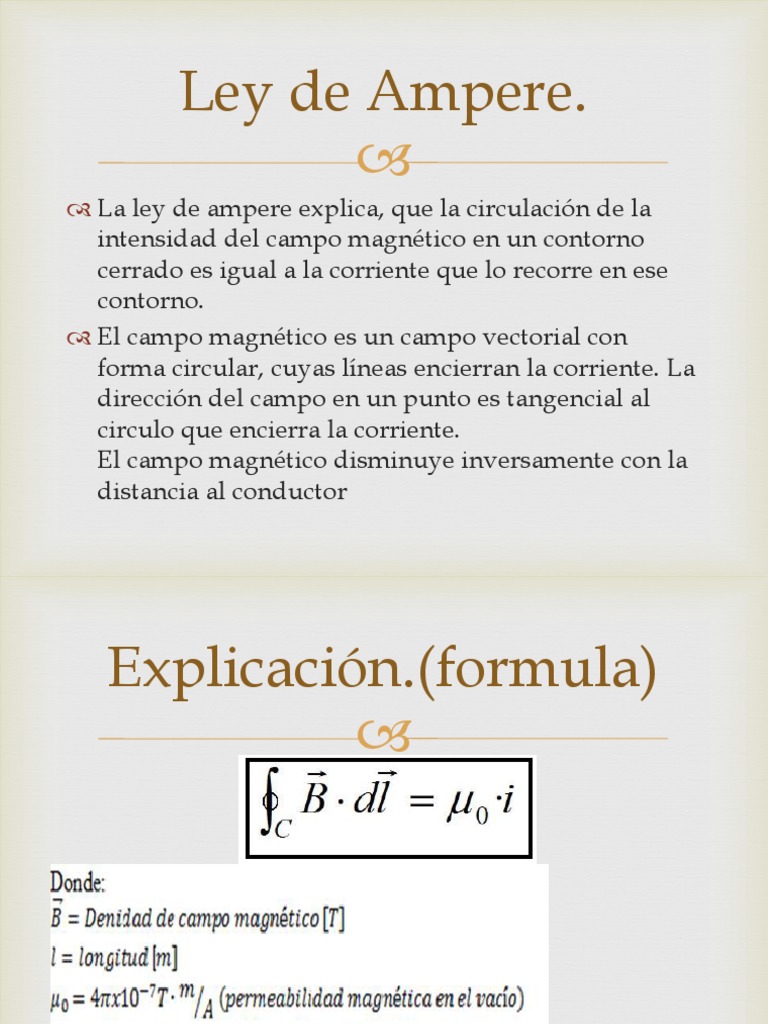 Ley de Ampere | PDF | Corriente eléctrica | Campo magnético