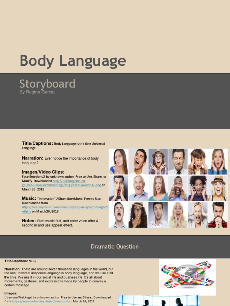 Storyboard Template | Download Free PDF | Body Language | Cognition