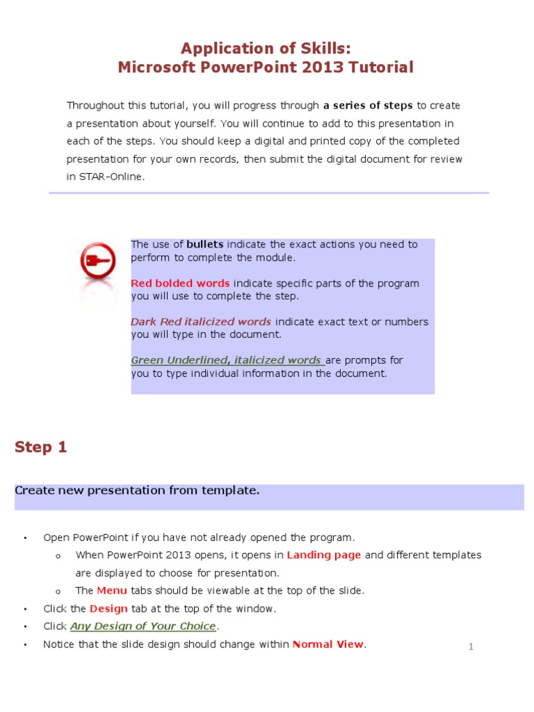 Powerpoint 2013 Tutorial | PDF | Hyperlink | Button (Computing)