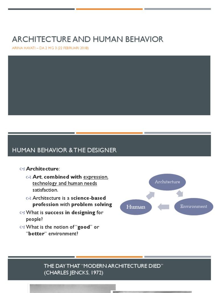 Architecture and Human Behavior | Download Free PDF | Behavior | Human