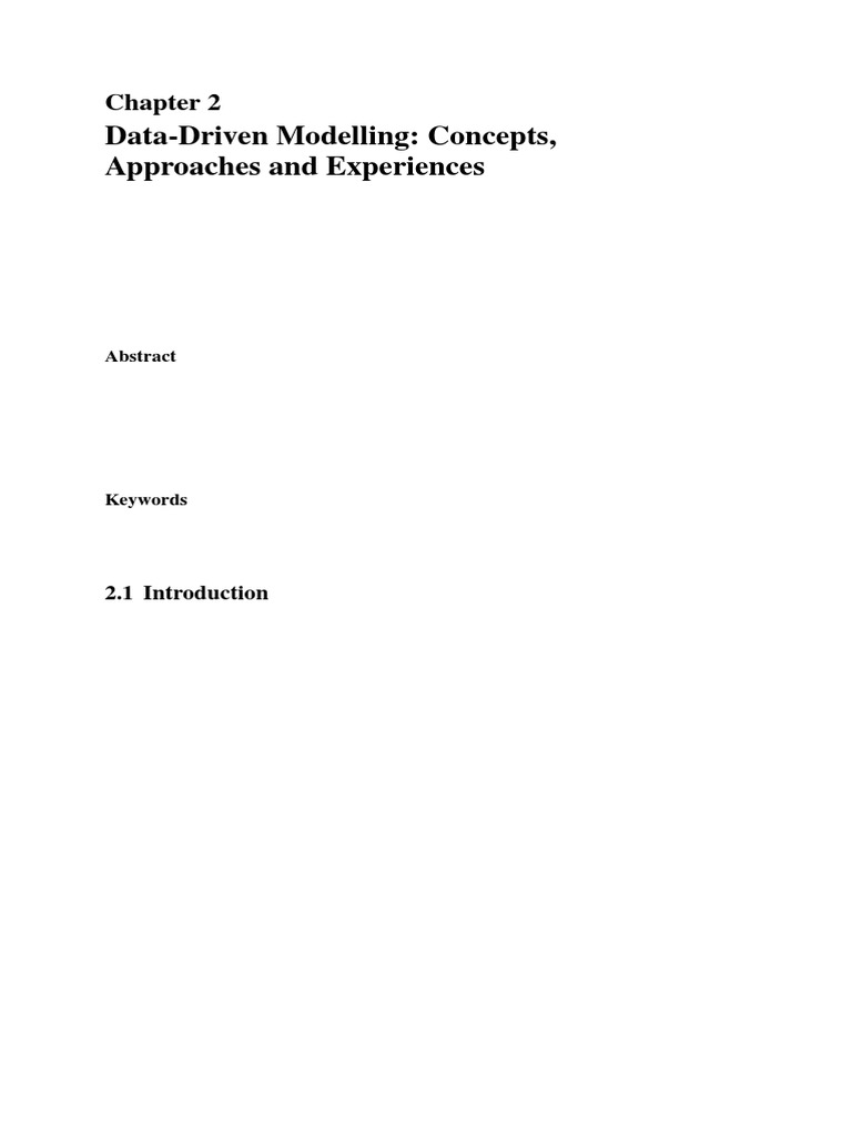 Data-Driven Modelling - Concepts, Approaches and Experiences | PDF ... Data-Driven Modelling - Concepts, Approaches and Experiences | PDF ...