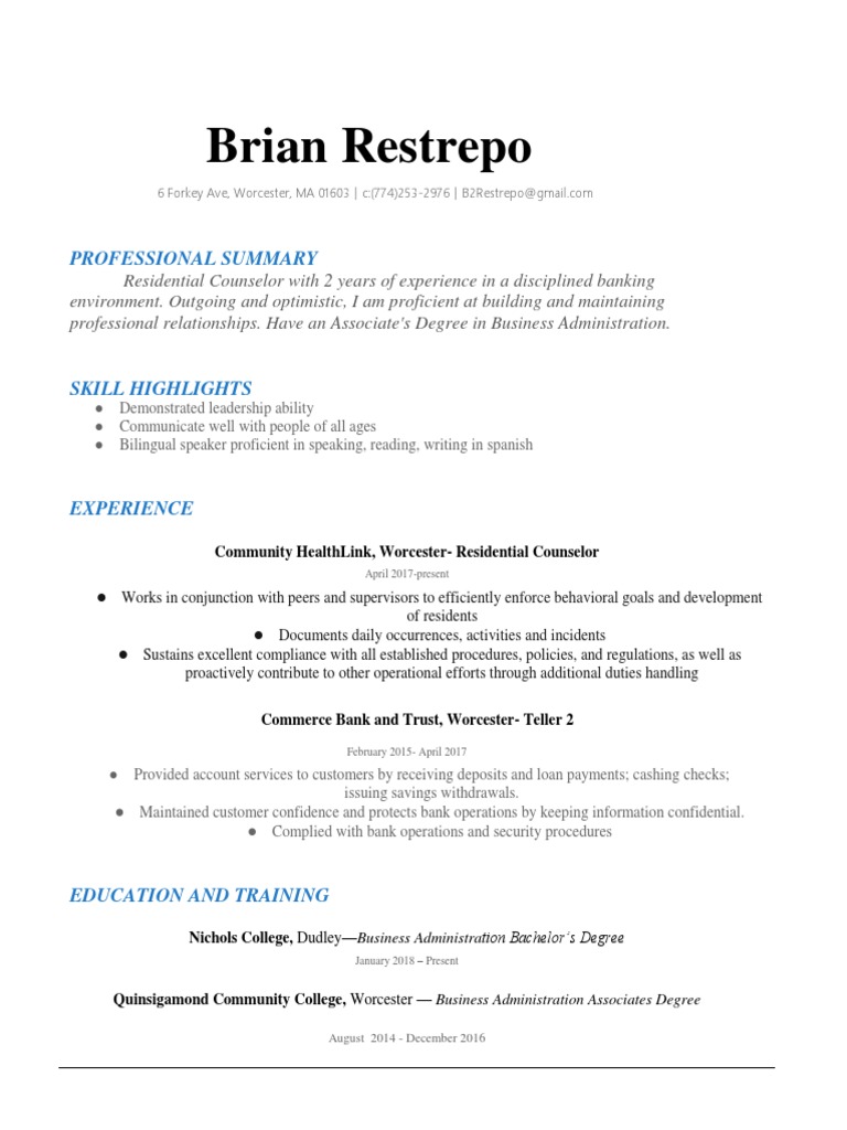 Resume Brian | PDF | Career & Growth | Business