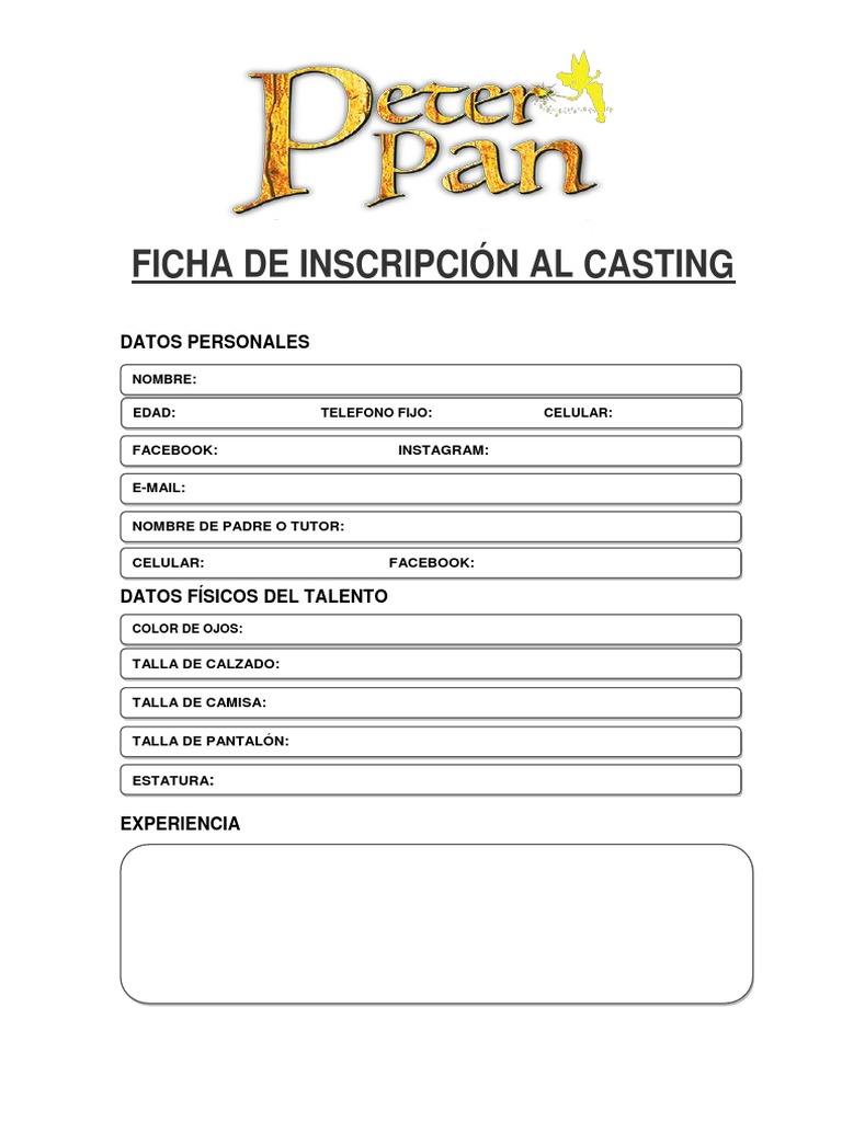 Ficha Casting | PDF | Ropa | Ocio