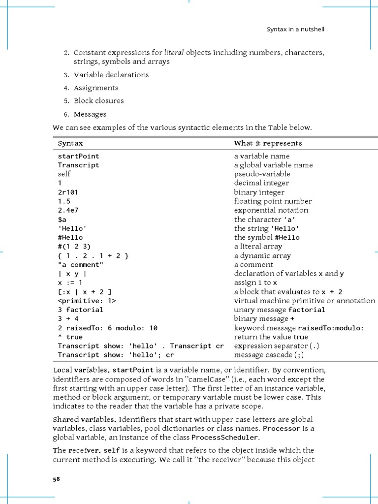 64 PharoByExample | PDF | Variable (Computer Science) | Array Data Type