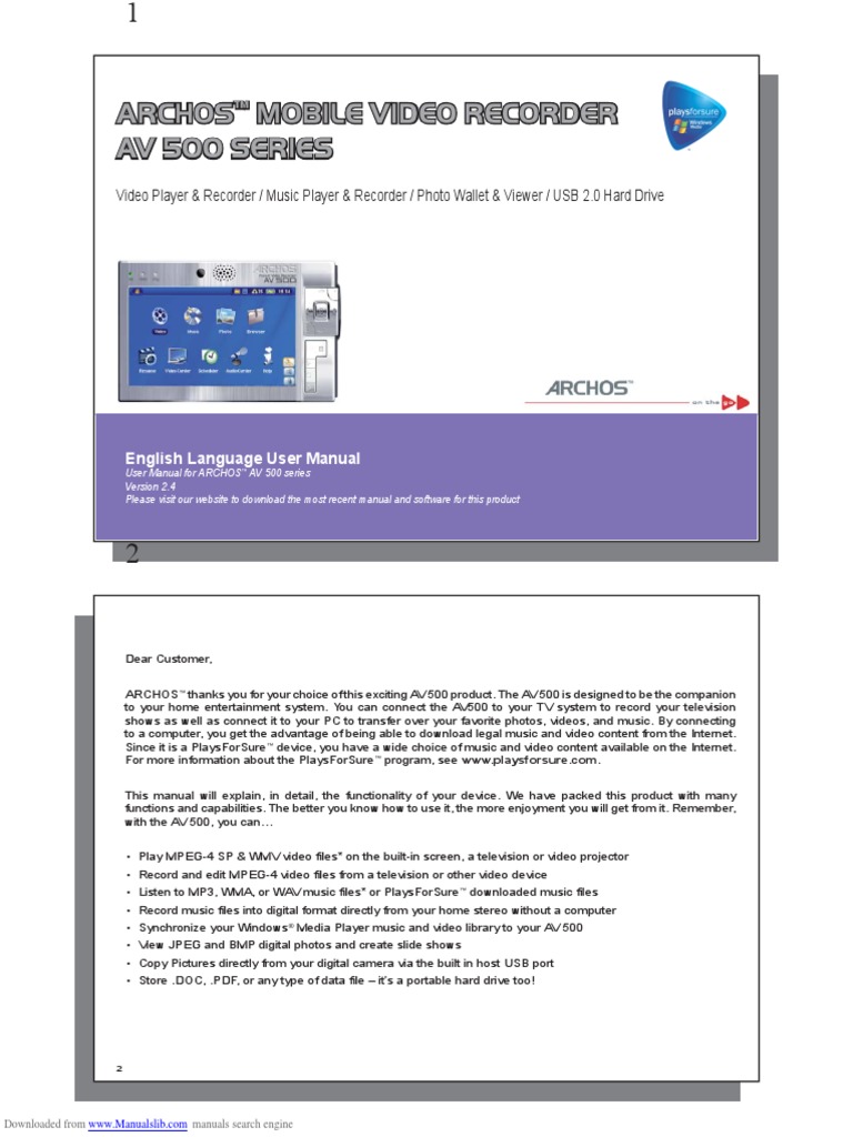 Av 500 Series | PDF | Video | Usb