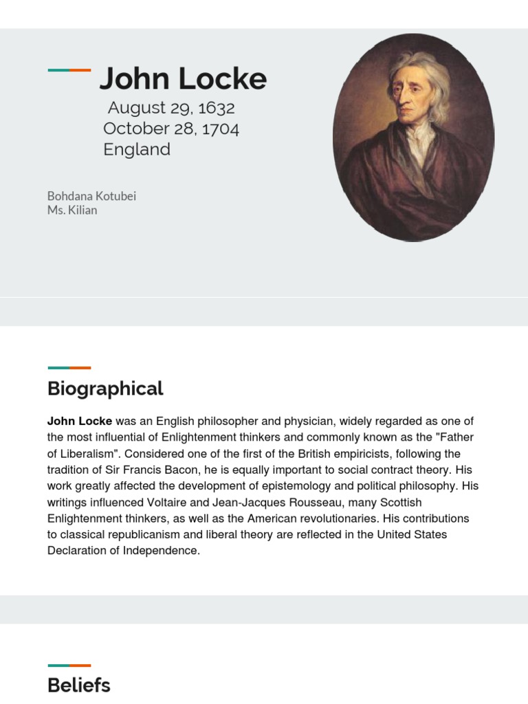 John Locke: Key Enlightenment Thinker | PDF | Politics | History