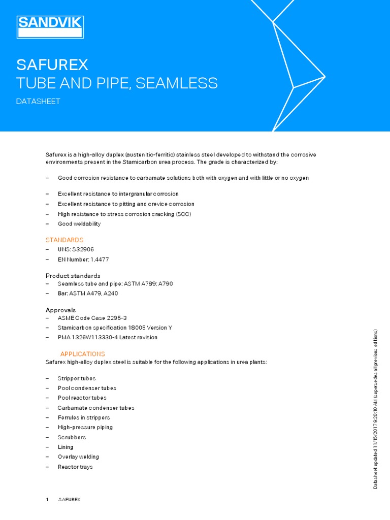 Datasheet-Safurex-En-V2017-11-15 09 - 20 Version 1 | PDF | Corrosion ...