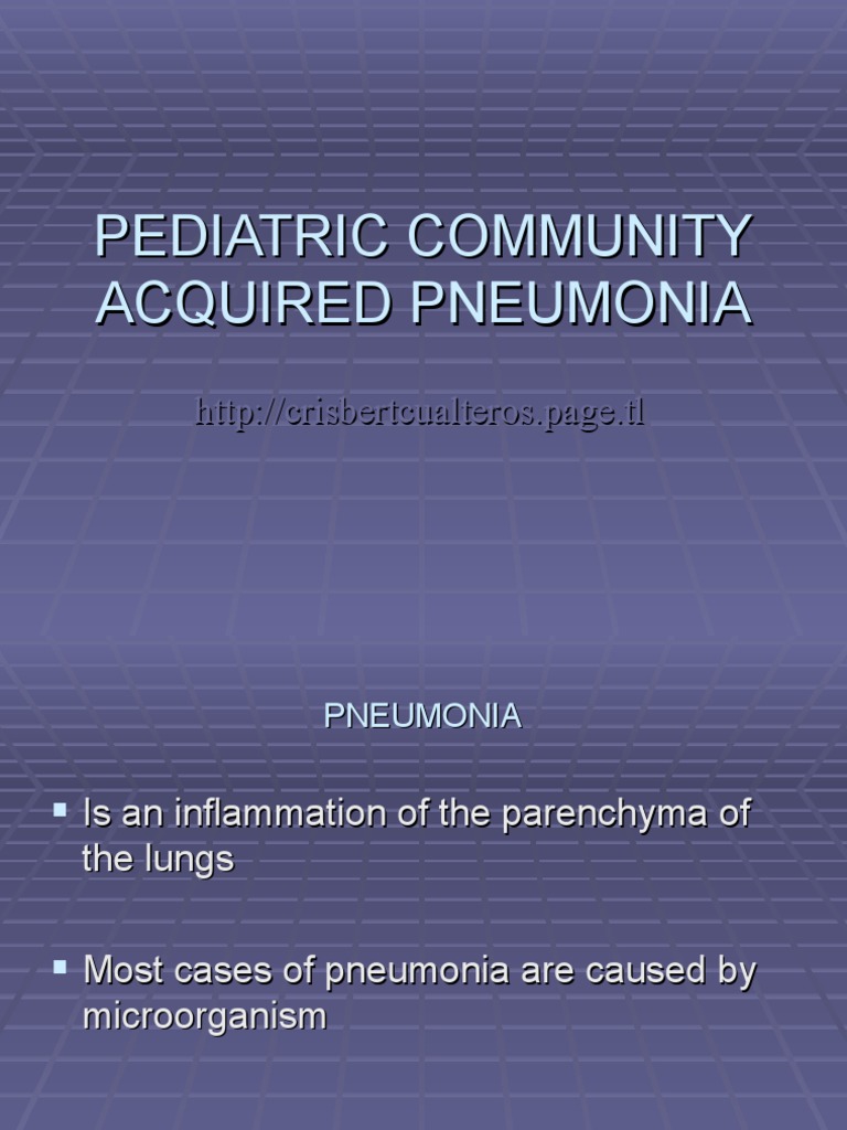Pediatric Community Acquired Pneumonia | PDF | Pneumonia | Influenza