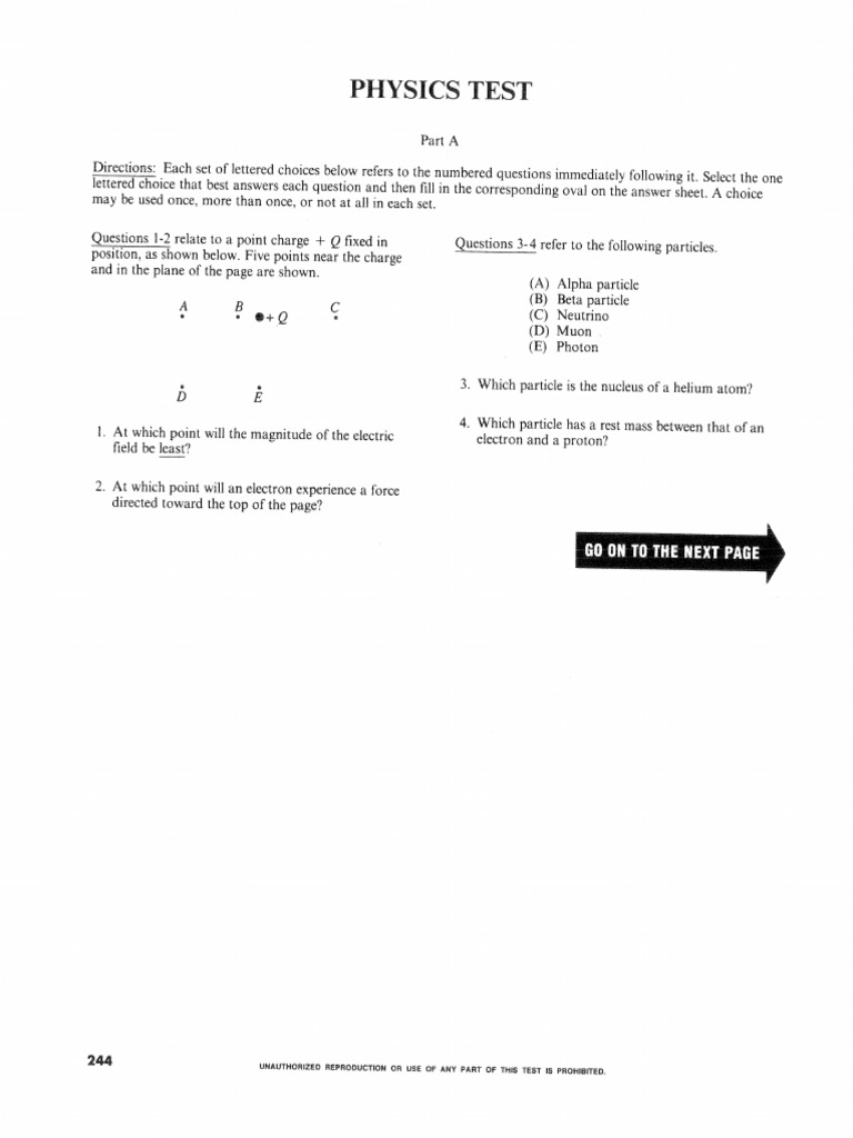 Collegeboard SAT Physics Form 3OAC PDF | PDF