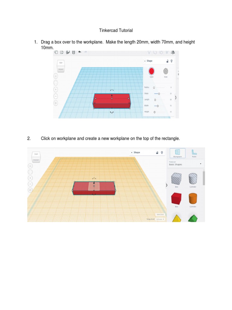 Tinkercad Tutorial Abridged | PDF