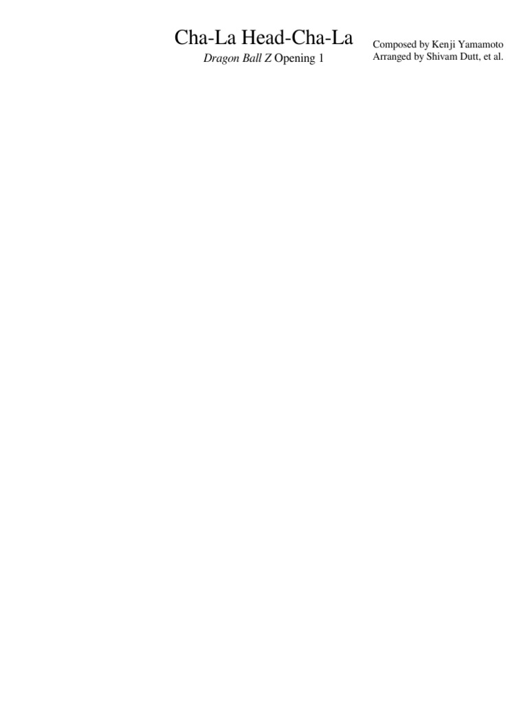 Dragon Ball Z - Opening 1 | PDF | Elementary Organology | Musical ...