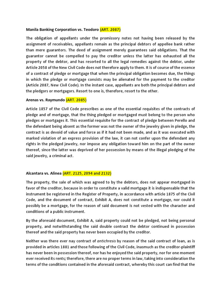 Legal Implications of Pledge and Mortgage | PDF | Mortgage Law | Loans