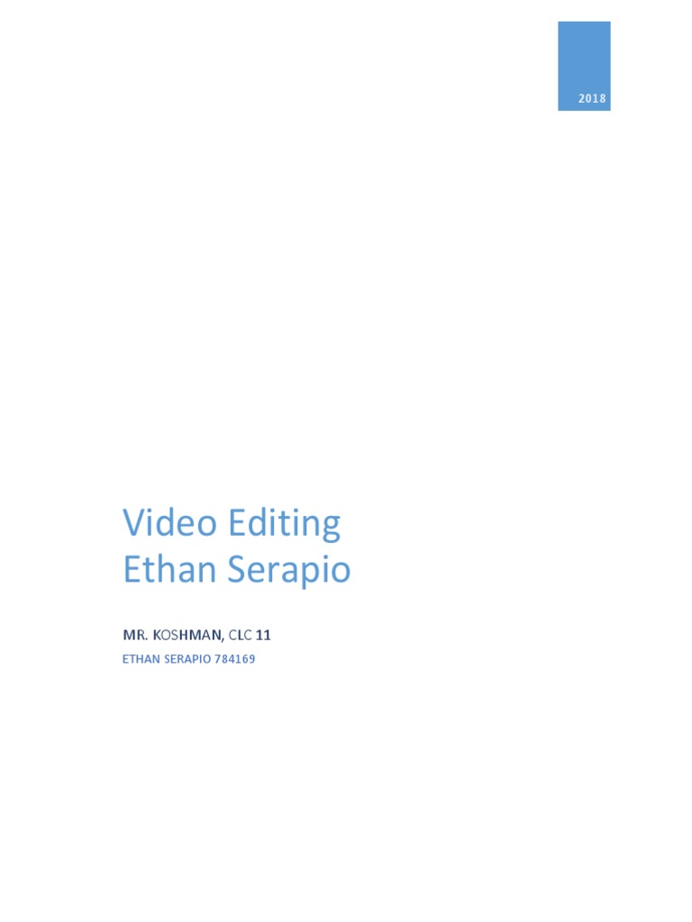 Evolution of Video Editing Techniques | PDF | Videotape | Tape Recorder