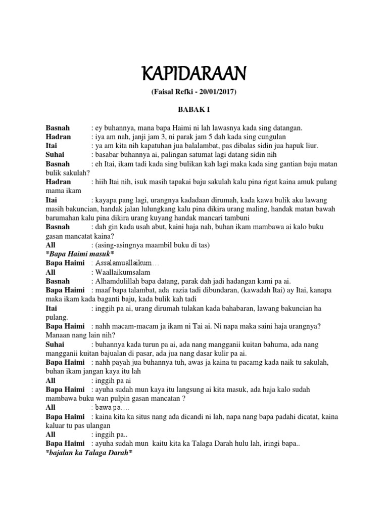 Teks Naskah Kepidaraan | PDF