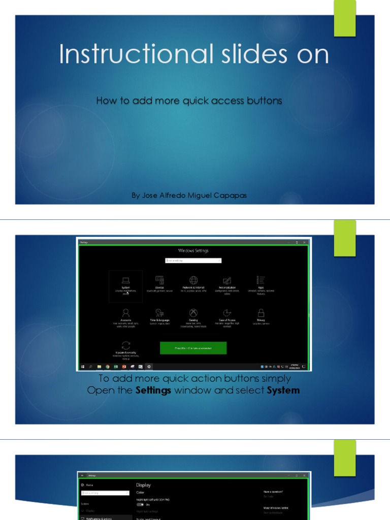Instructional Slides On Quick Access | PDF