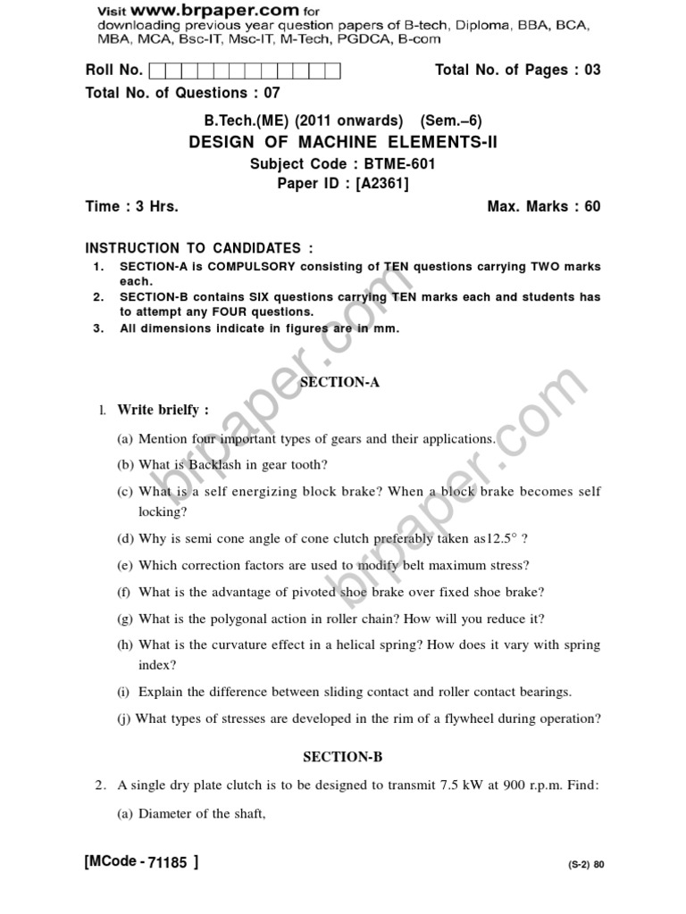 Design of Machine Elements-Ii | PDF | Gear | Applied And ...