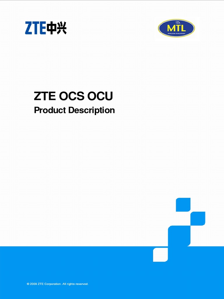 2.3.2 ZTE OCS OCU Product Description | PDF | Ip Multimedia Subsystem ...