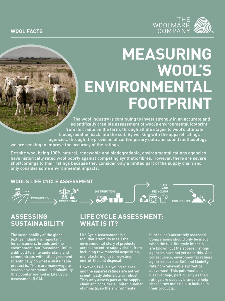 Measuring Wool's Footprint | PDF | Life Cycle Assessment | Sustainability