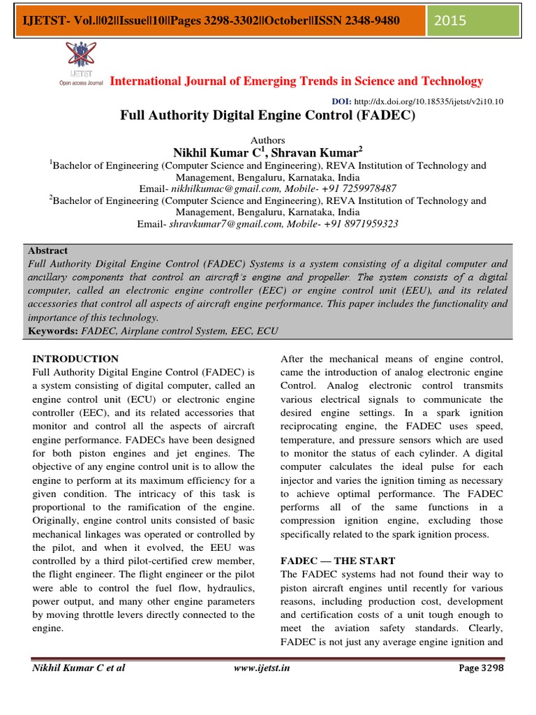 Fadec | PDF | Rotating Machines | Engines